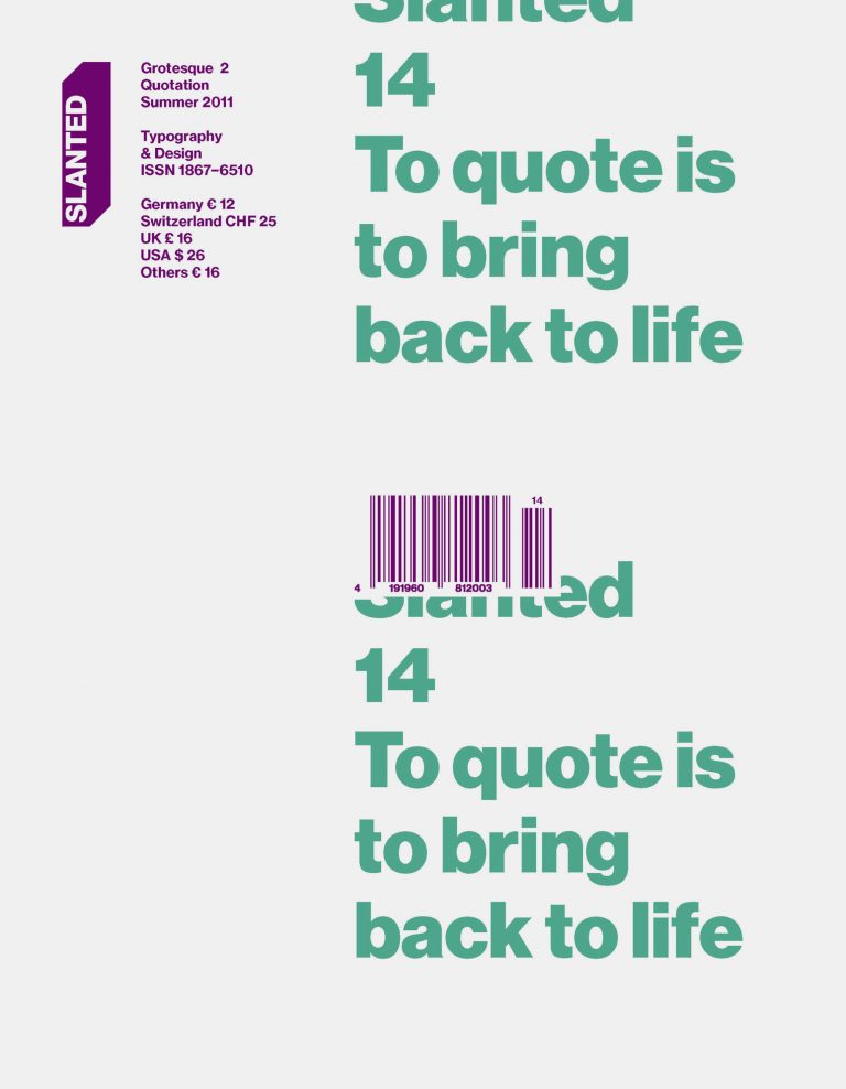 Slanted #14 – Grotesque 2 - slanted