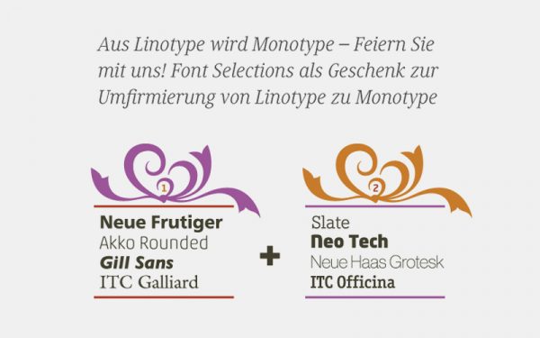Aus Linotype wird Monotype - slanted