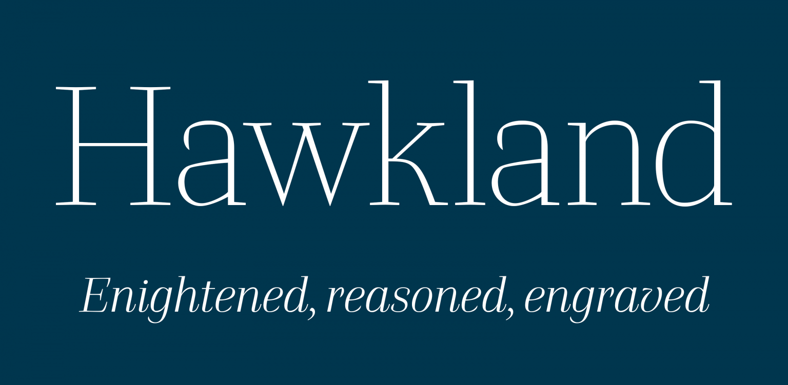 Typeface of the Month: Hawkland - slanted