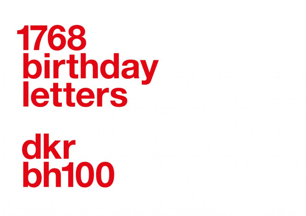 1.768 birthday letters - 100 Years of Bauhaus - slanted