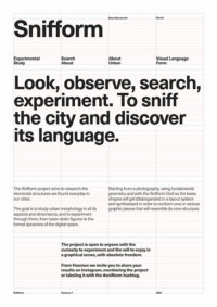 Snifform - Experimental Search About Visual Language - slanted